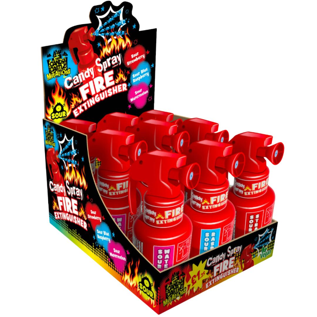 Candy Castle Mutations Fire Extinguisher Candy Spray 50ml 1X12 PMP £1 ...